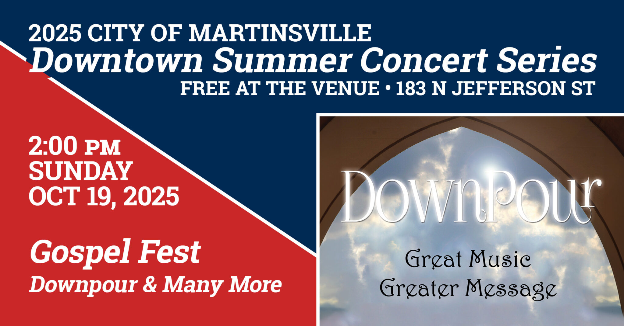 City of Martinsville Free Summer Concert Series | RD Productions | We ...